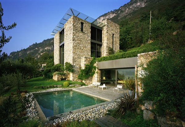 Italian Stone House with rustic appeal on Lake Como, by architect ...