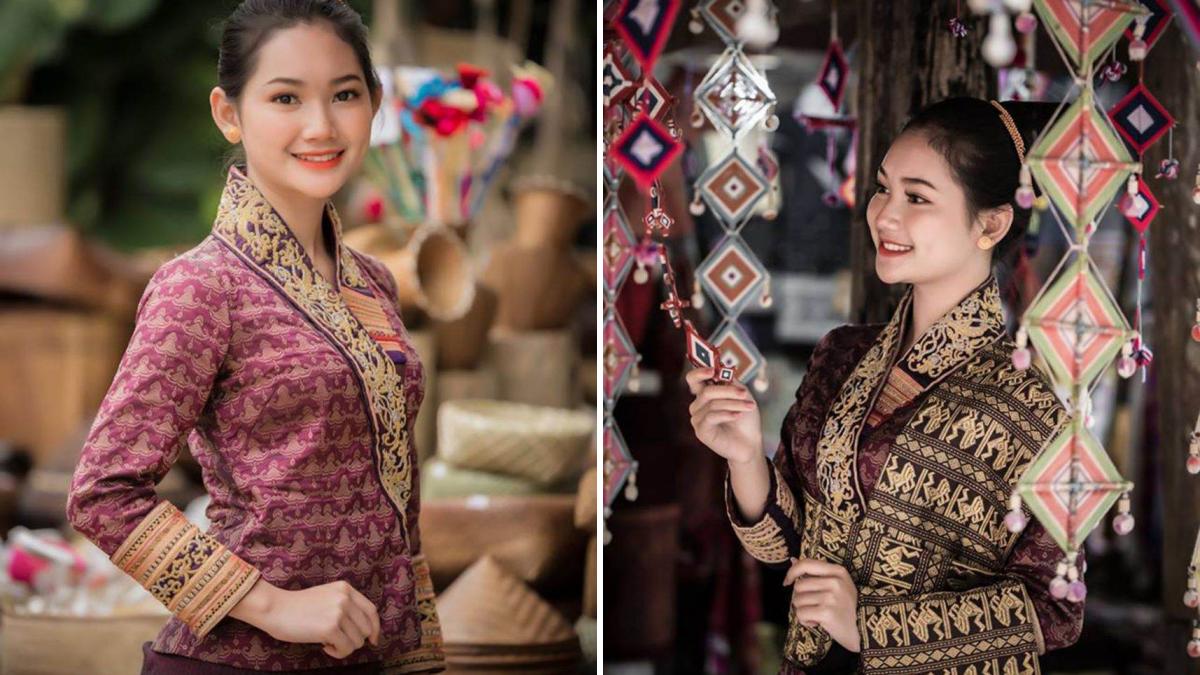 Laos 🇱🇦 | Laos traditional dress. ຊຸດ ລາວ - ການແຕ່ງກາຍຂອງແມ່ຍິງລາວ