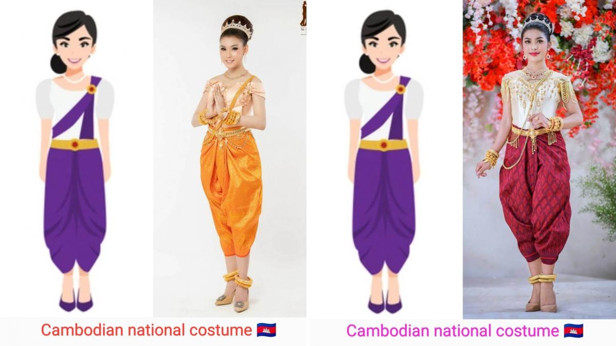 Cambodian national costume :🇰🇭Khmer wedding dress :Traditional ...