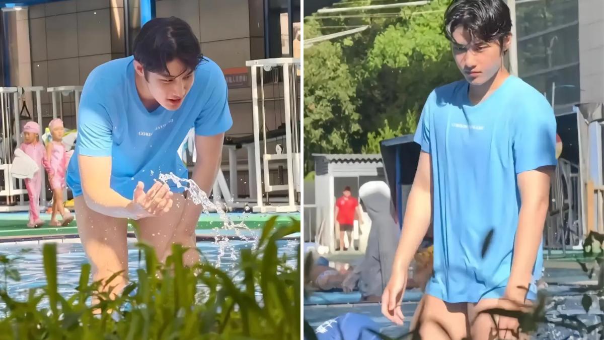 Swimming coach : chen jing lun